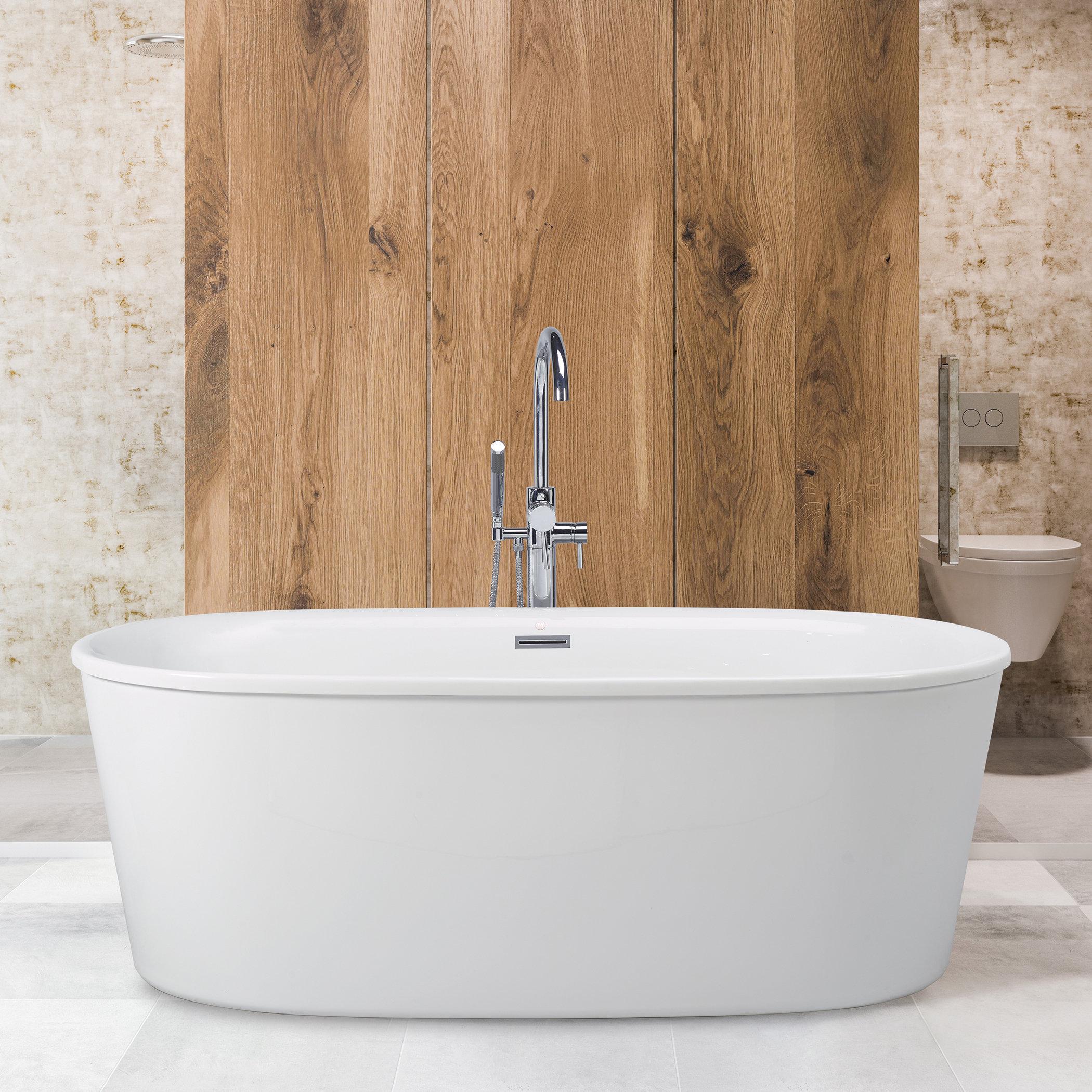 MTI Baths MTI Solutions 3 66" Freestanding Soaking Bathtub - Wayfair Canada
